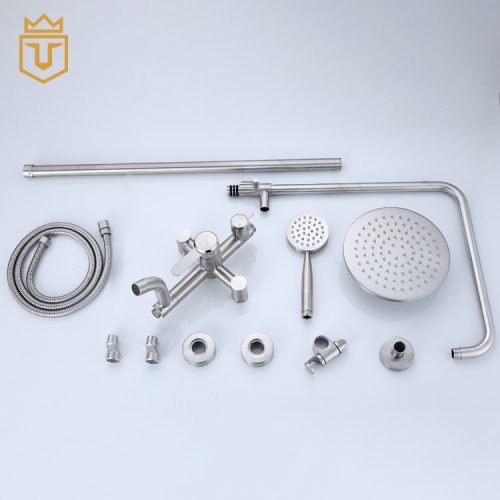 Wall Mounted 304 Brushed Stainless Steel Shower Set,Shower Sets,Exposed ...