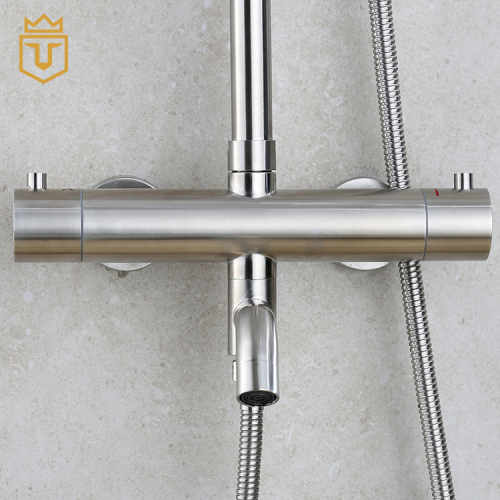 Exposed Wall Mounted Thermostatic Bathroom Shower