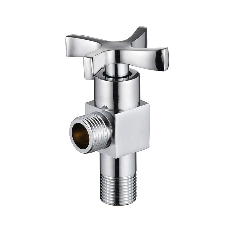 Chromed Cross Handle Toilet Angle Valve