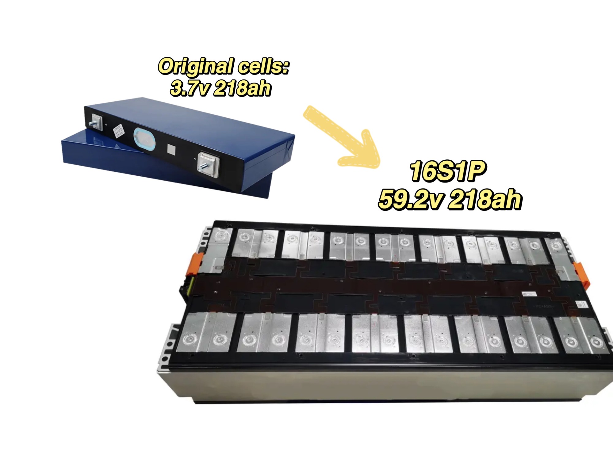 16S1P 218AH Battery module EV car battery for EVs Leaf car