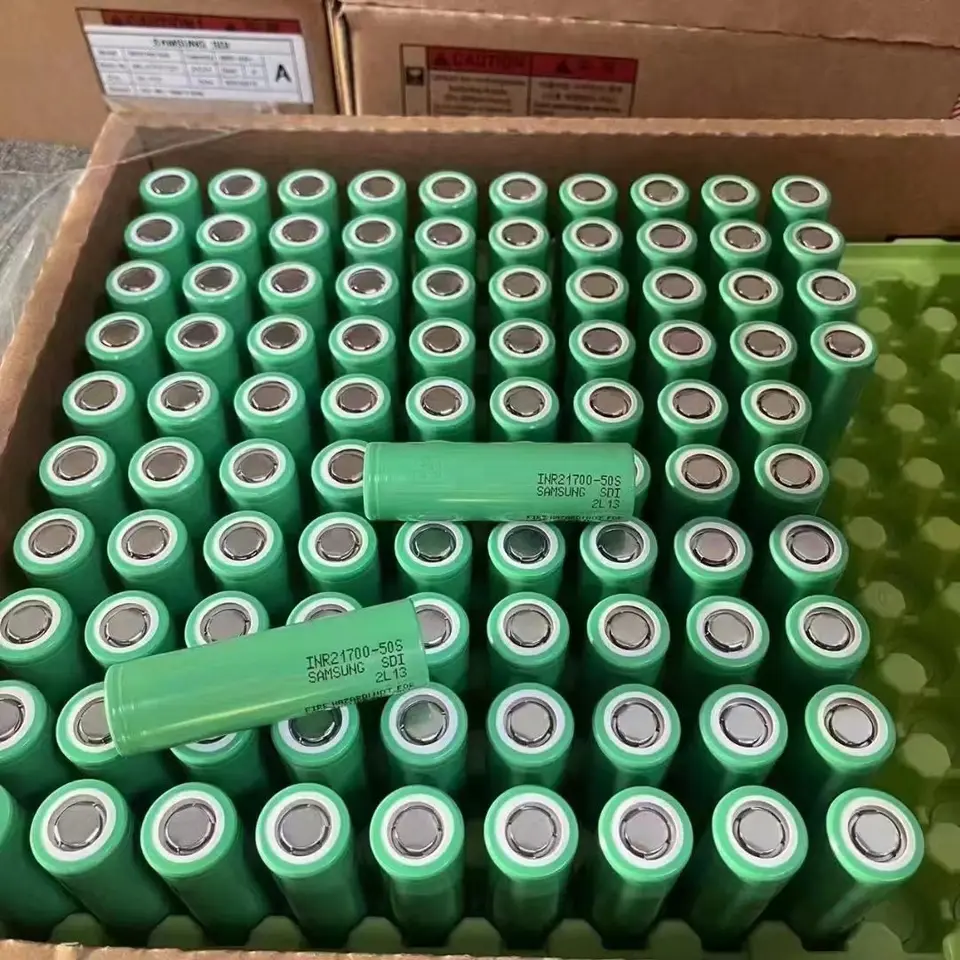 SDI 5000mAh 3.7V NMC 21700 Cylindrical Rechargeable Lithium Ion Battery