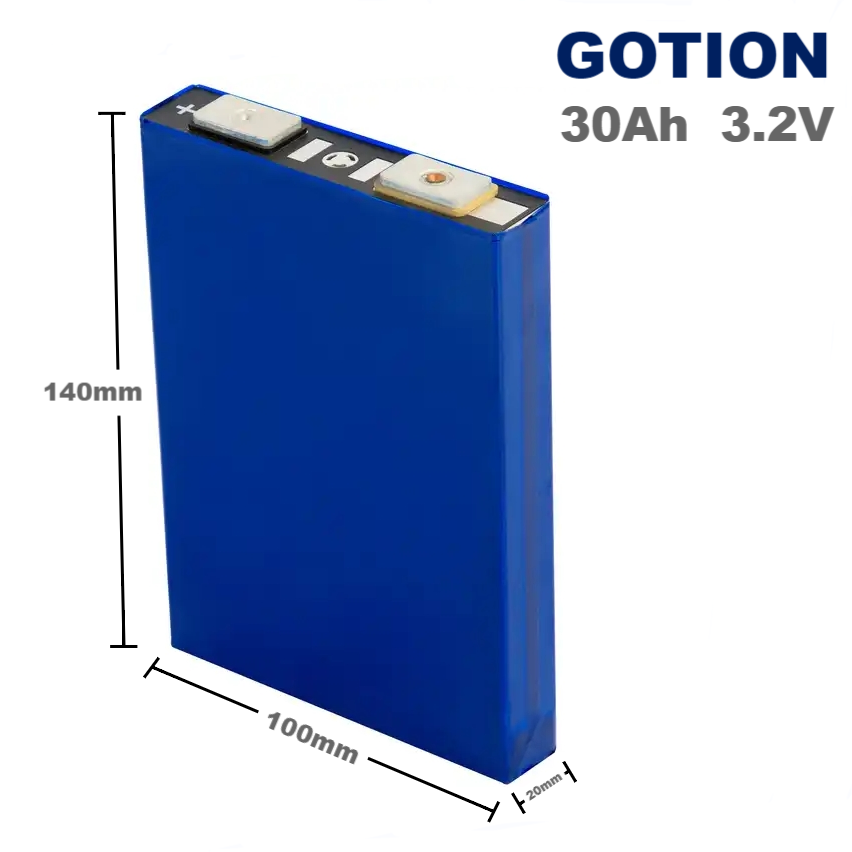 GOTION 30Ah 3.2V LiFePo4 Prismatic Rechargeable Lithium Ion Battery
