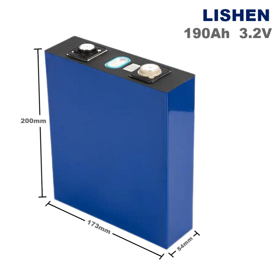 LISHEN 190Ah 3.2V LiFePo4 Prismatic Rechargeable Lithium Ion Battery