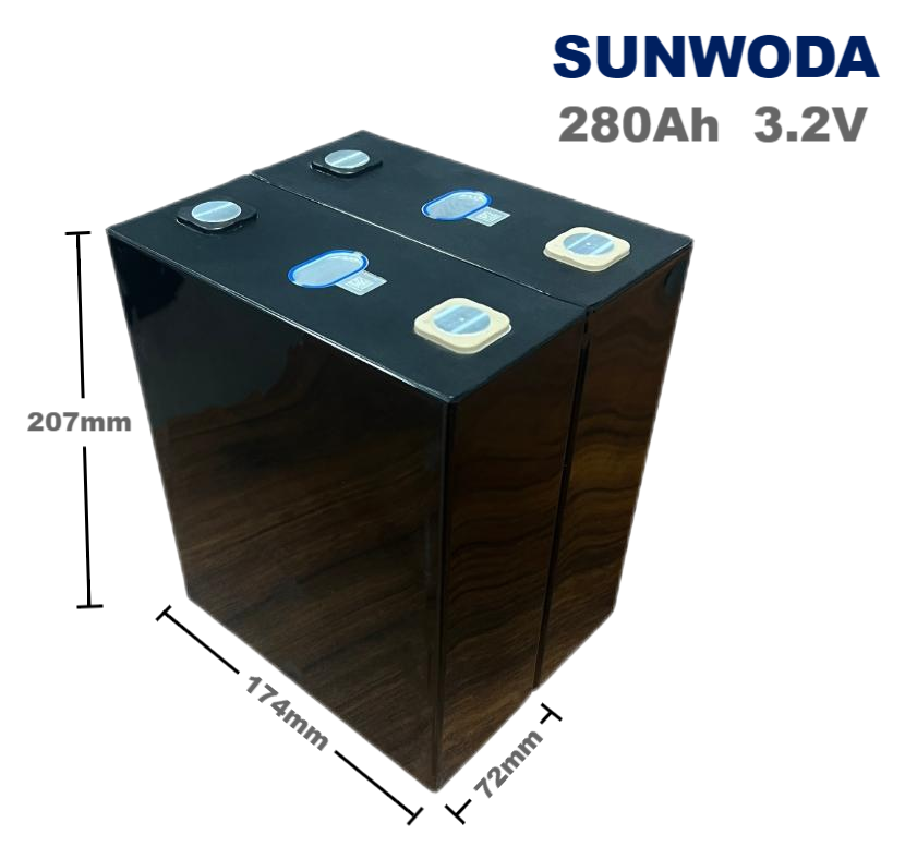 SUNWODA 280Ah 3.2V LiFePo4 Prismatic Rechargeable Lithium Ion Battery