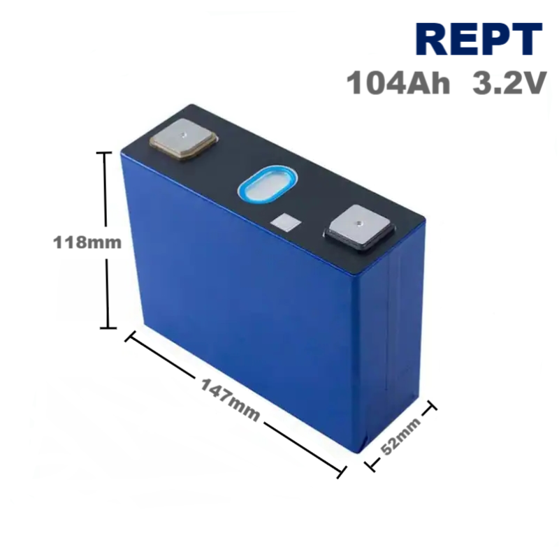 REPT 104Ah 3.2V LiFePo4 Prismatic Rechargeable Lithium Ion Battery