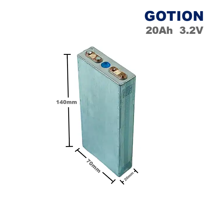 GOTION 20Ah 3.2V LiFePo4 Prismatic Rechargeable Lithium Ion Battery