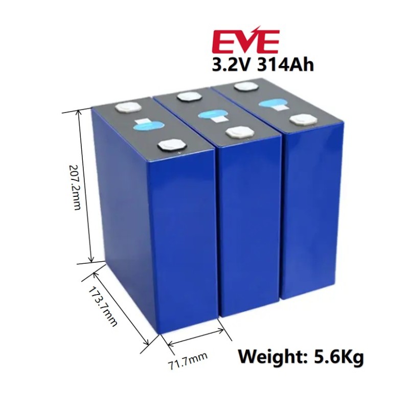Xiho Eve MB31 8000 Cycles 3.2V 314Ah LiFePo4 Battery Cells Rechargeable ...
