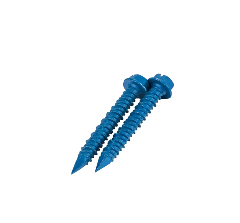 Flat Head Hex Head Blue Concrete Screw Slotted Concrete Screws,Concrete ...