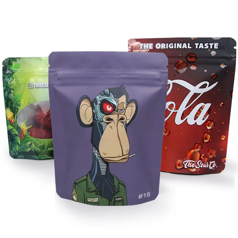 Custom Exotic 3.5 Weed Bags Child Resistant Packaging Pouch Wholesale