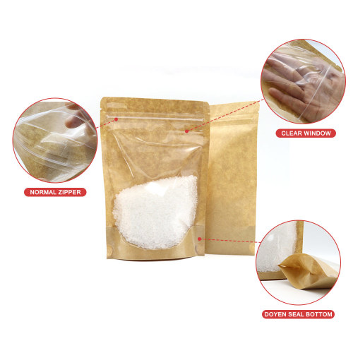 Kraft Backed Stand Up Zipper Pouch Bags Wholesale Biodegradable Packaging