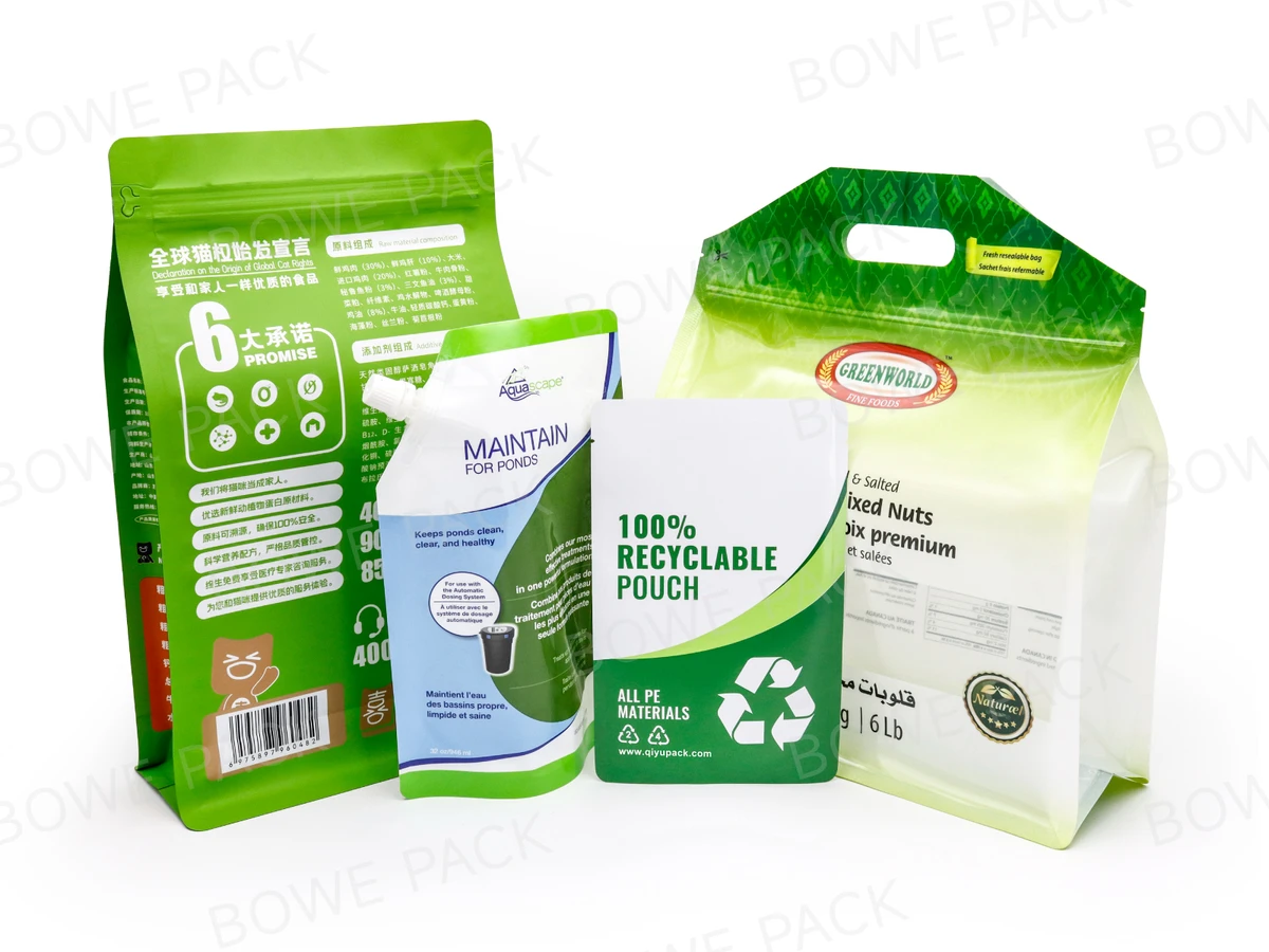 Custom Recyclable & Biodegradable Packaging Bags and Pouches