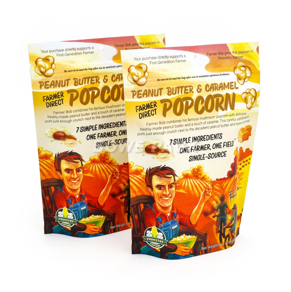 Stand up pouch for popcorn - aluminum foil or recyclable