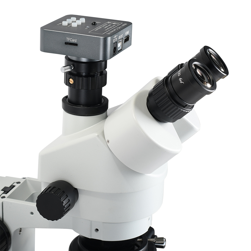 48MP HDMI Digital USB Microscope Camera 3.5X-90X Simul-Focal Trinocular ...