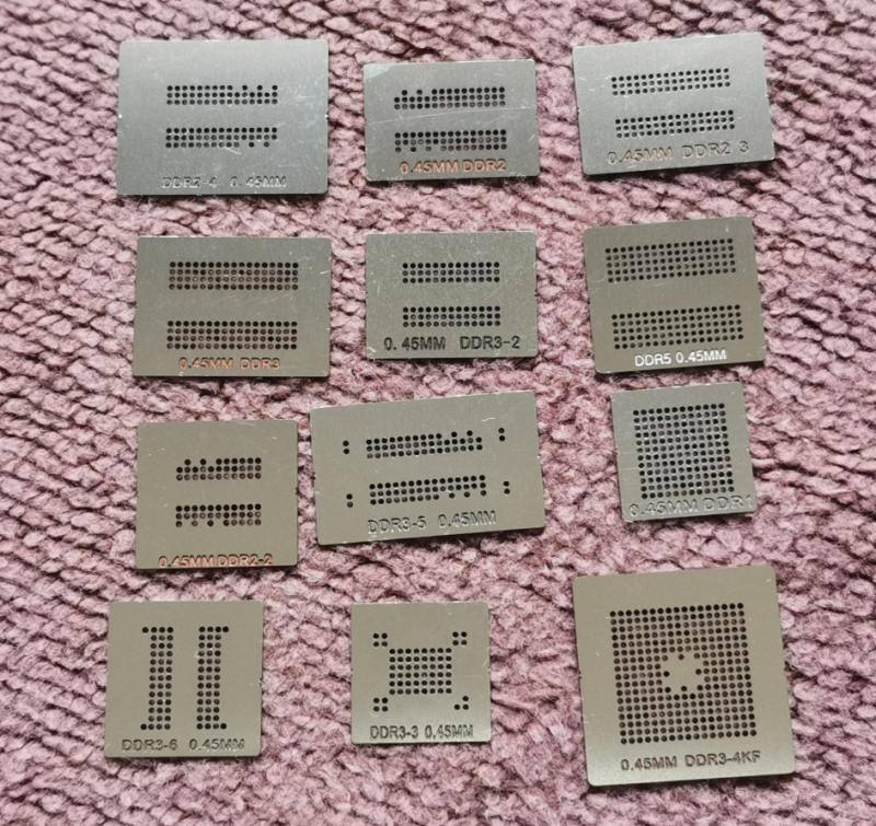 Set of 12 DDR DDR2 DDR3 DDR5 Memory Stencils Memory Memory Stencils ...
