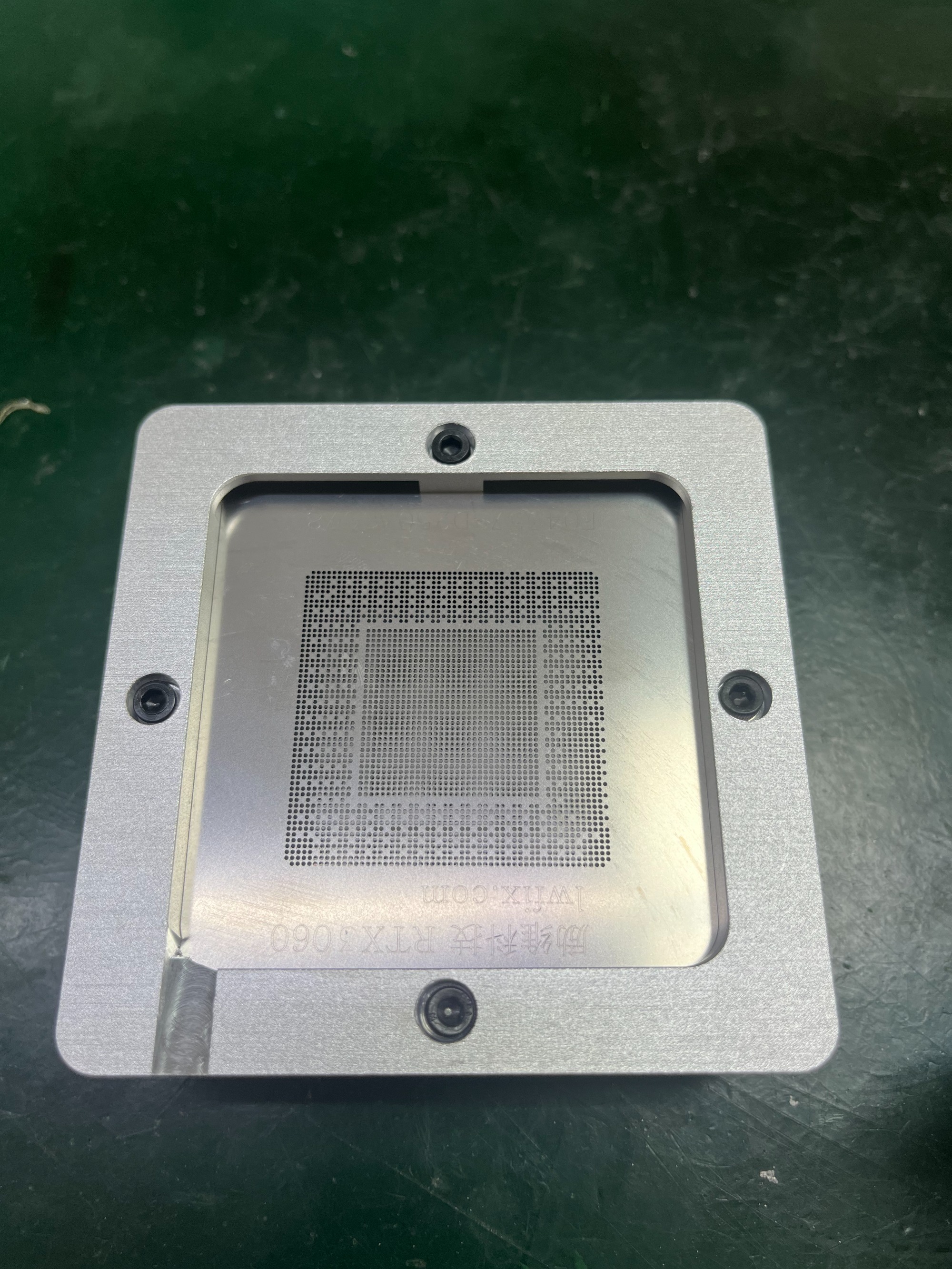 Aluminum Alloy BGA Reballing Fixture with Solder Stencil for Chip Rework