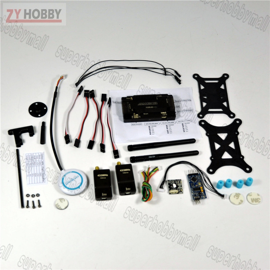 APM2.8 ArduPilot Flight Controller 6M GPS 433Mhz Telemetry OSD&USB horizon