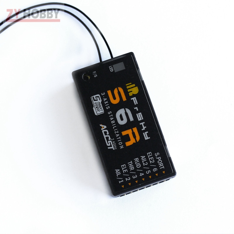 FrSky S6R 6ch Receiver w/ 3-Axis Stabilization Smart Port Telemetry Fix ...