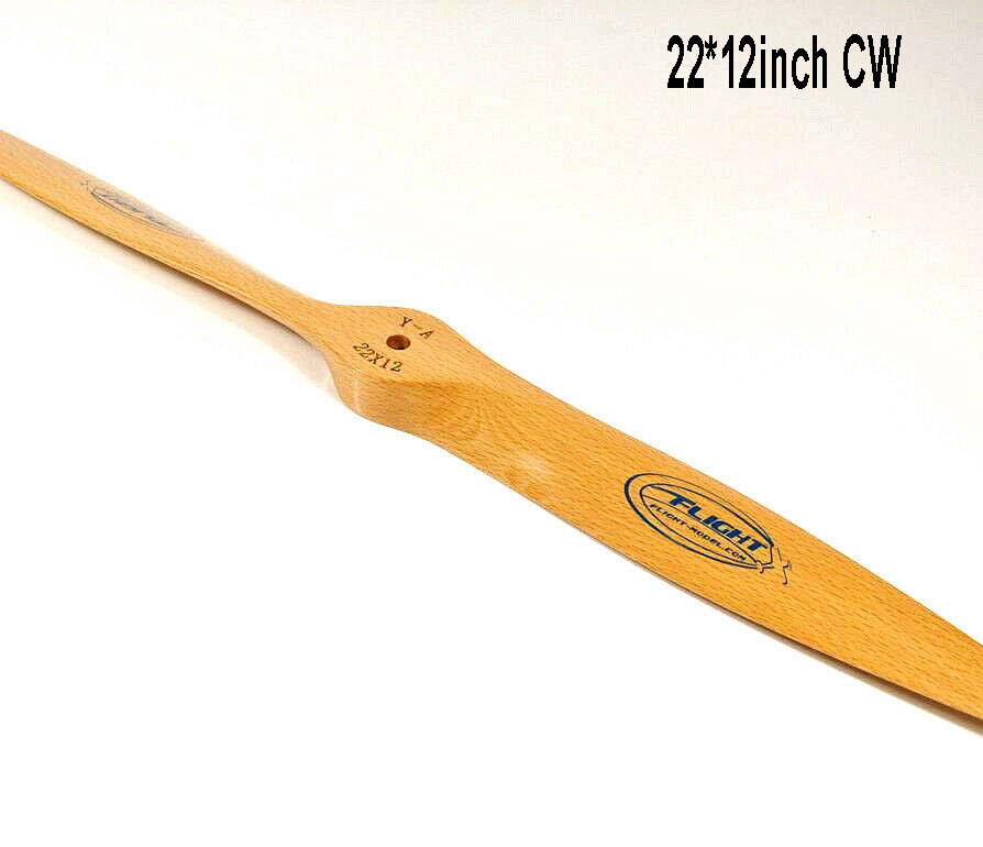 22 x 12 inch Flight Model Gas Powered Beech wood Propeller - US Stock ...