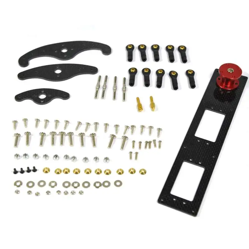 Carbon Fiber Vertical Rudder Mount/Rudder Tray Set for 50-150CC ...