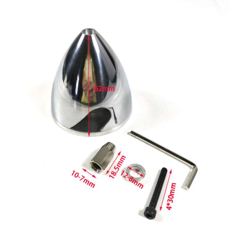 63.5mm/2.5inch Aluminum Spinner Special Drilled For RC Plane With Prop ...