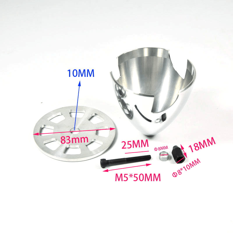 Miracle CNC Aluminum RC Spinner 3.25inch / 83mm 3 Blades For DLE30/55 ...