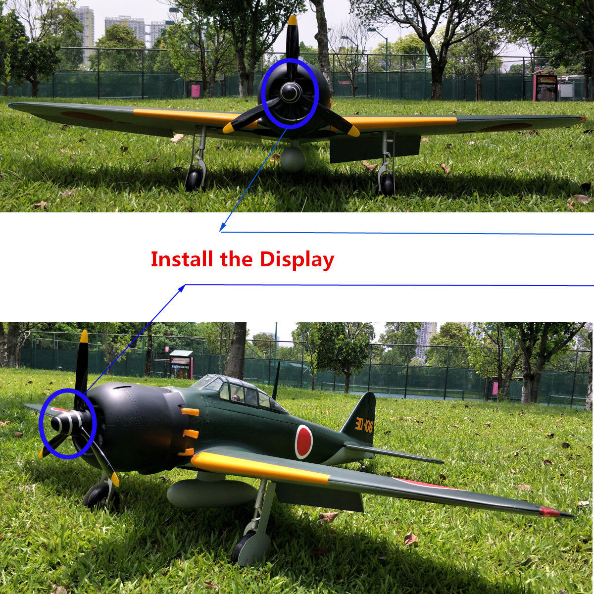 3inch/76mm Spiral motion Spinner for FW190, Zero Fighter, Sukhoi ...