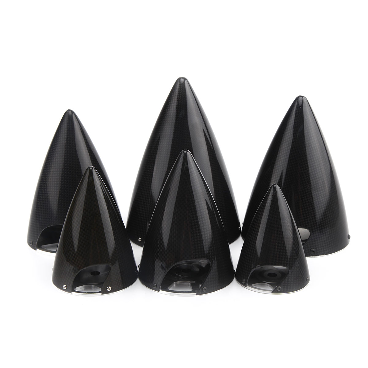 1pc 2inch 3inch 4inch 5inch 6inch 7inch Cone Carbon Fiber Spinner 2 ...