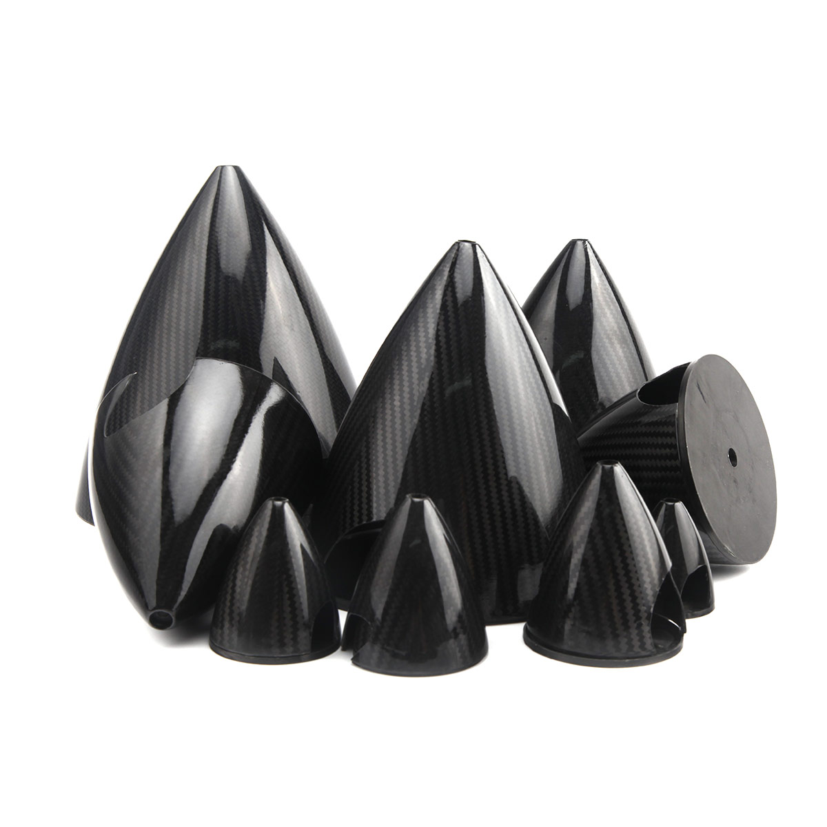 Carbon Fiber Spinner 3K Surface For RC Gas Airplane 2 Blades
