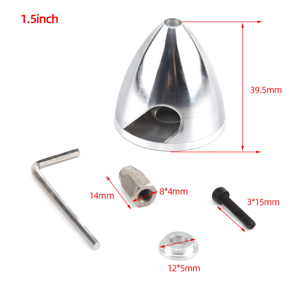 ZYHOBBY 1.5~4inch 2 Blades CNC Polished Aluminum Alloy Spinner