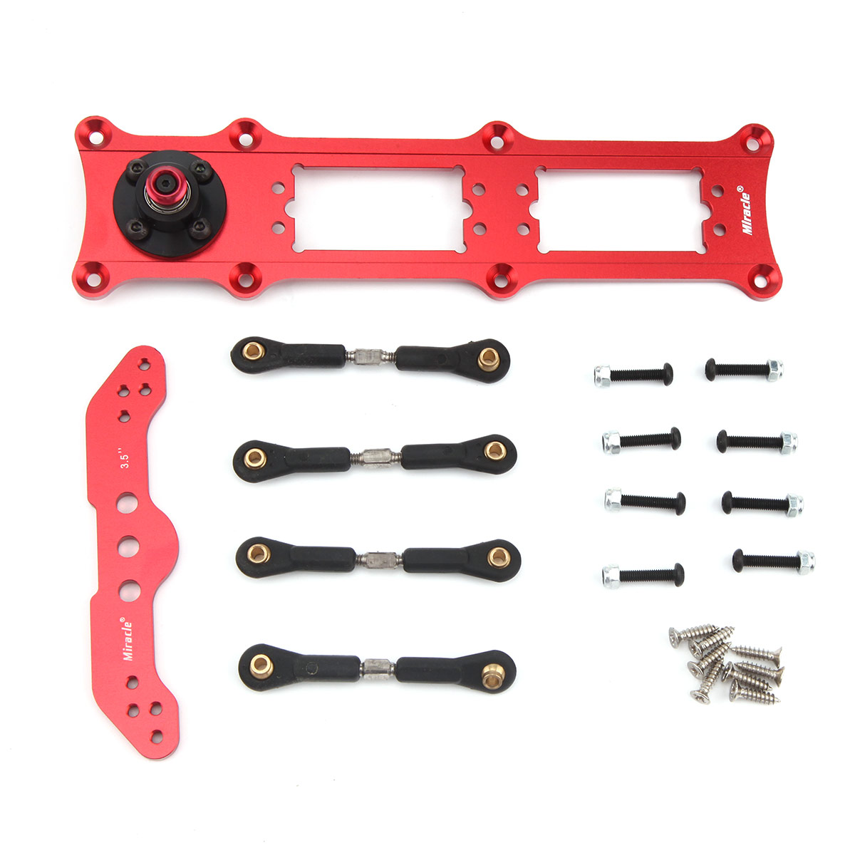 Servo Rudder Tray Aluminum Alloy Rudder Mount Set With 3.5" Double Arm