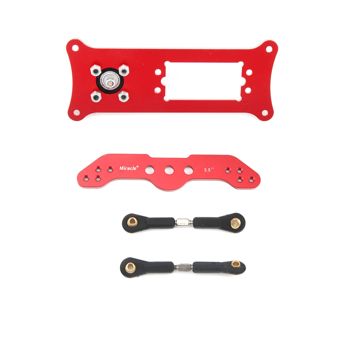 Miracle Anodized Servo Rudder Tray KIT with 3.5inch Double Arm for RC Model