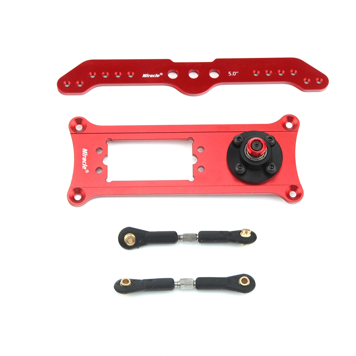 Miracle Anodized Servo Rudder Tray KIT with 5inch Double Arm for RC Model