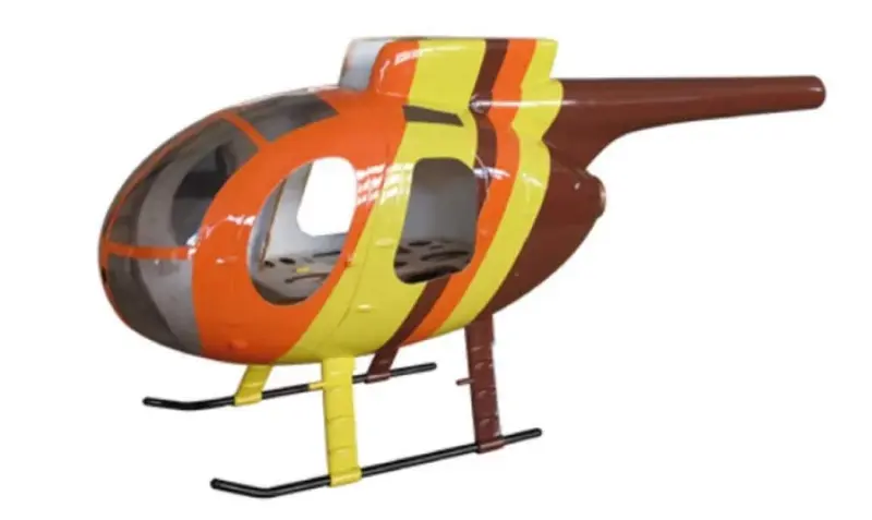 RC Helicopter MD500E 450 Pre-Painted fuselage for 450 Size Helicopters ...