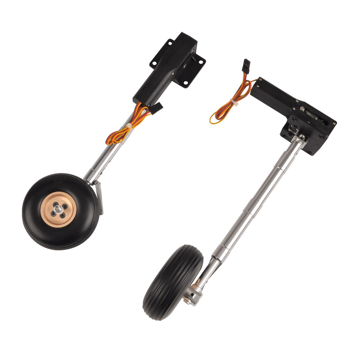 1 pair Electronic Retractable Landing Gears w/ Wheel 265mm for 10kg RC ...