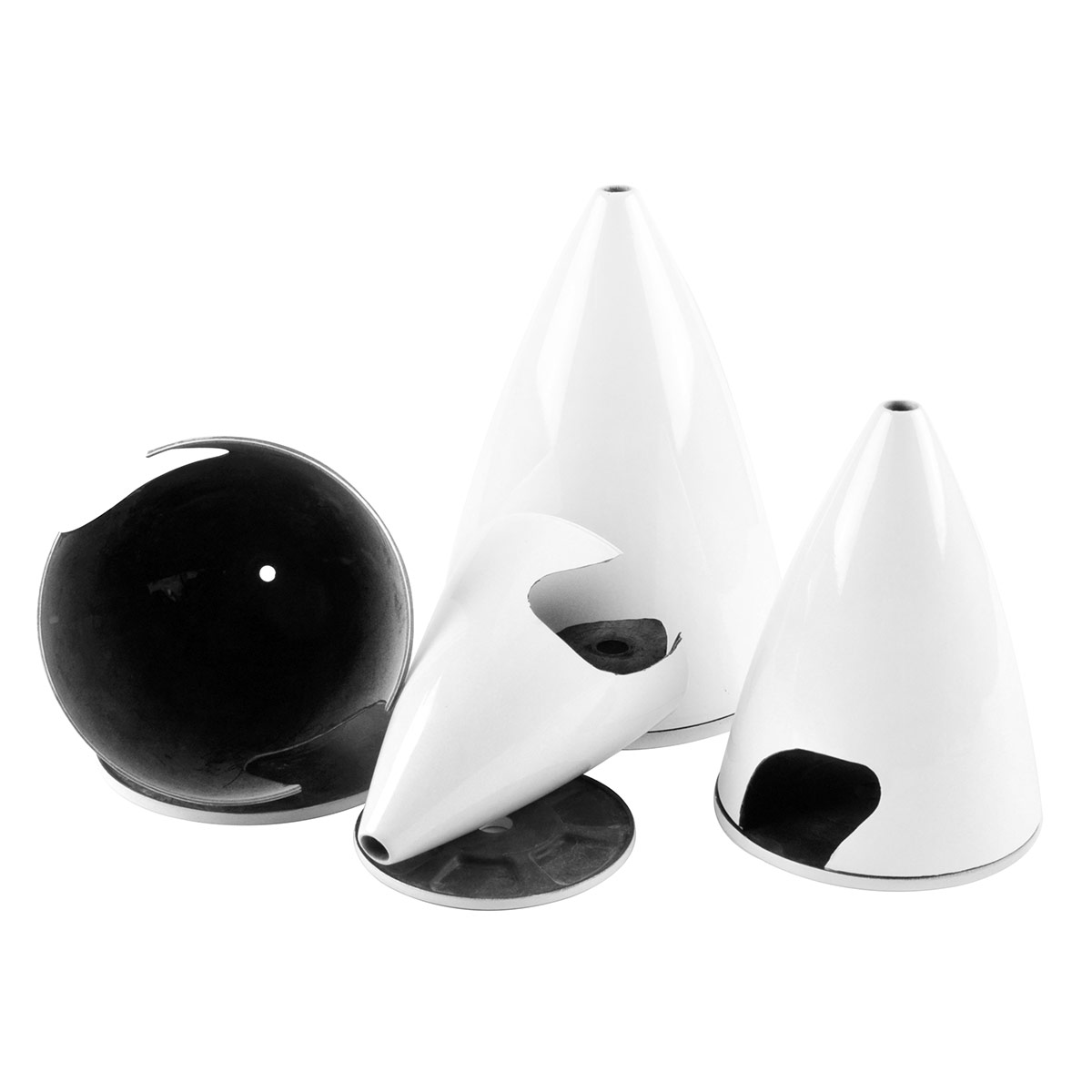 1PC 3/3.5/4/4.5inch Multi-Colored Carbon Fiber Cone Spinner 2 Blades ...