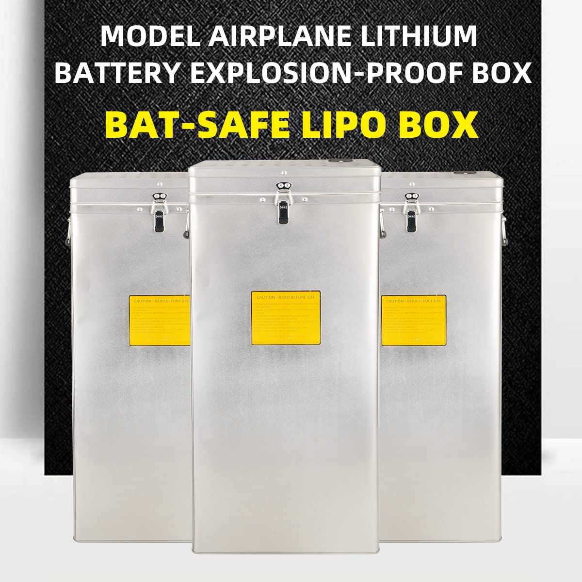 Bat-Safe-XXL LiPo Battery Charging Safe Box Silver