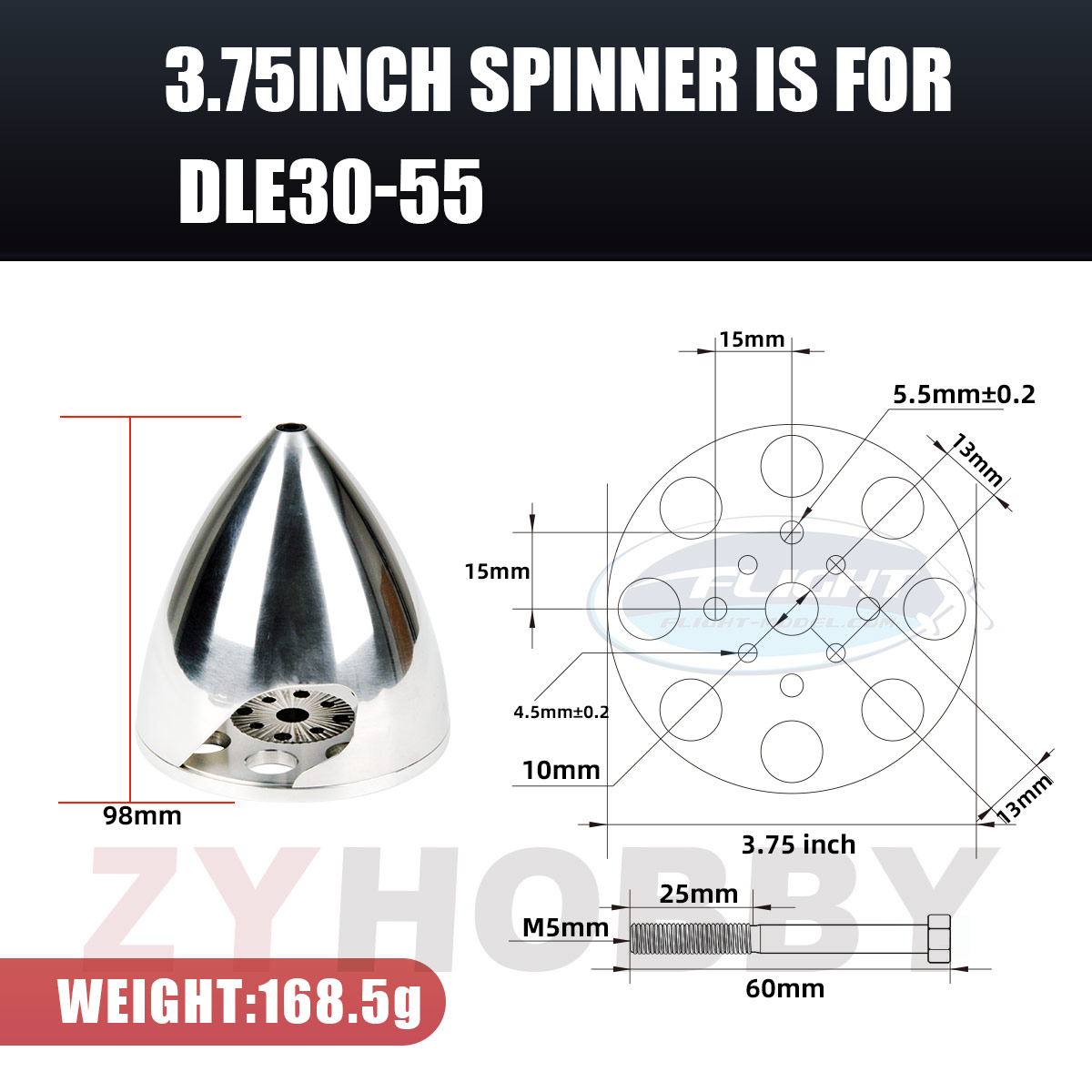 3.75/4inch Special Spinner for DLE30/55 MLD35/70/DA50,Aluminum Spinner