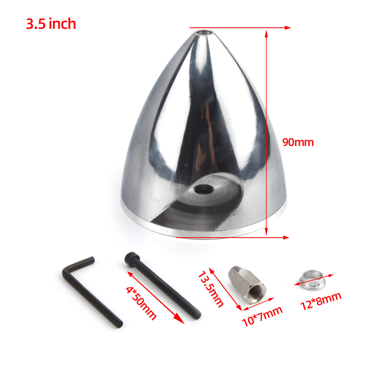 ZYHOBBY 1.5~4inch 2 Blades CNC Polished Aluminum Alloy Spinner