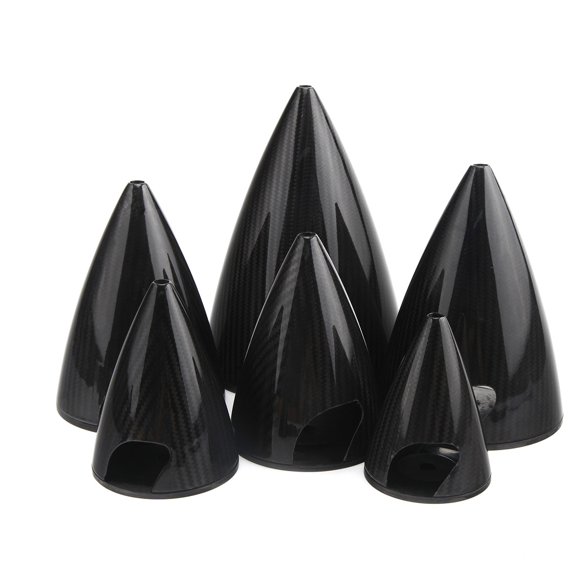 2inch to 6inch Cone Carbon Fiber Spinner W/ Carbonf Fiber Back Plate