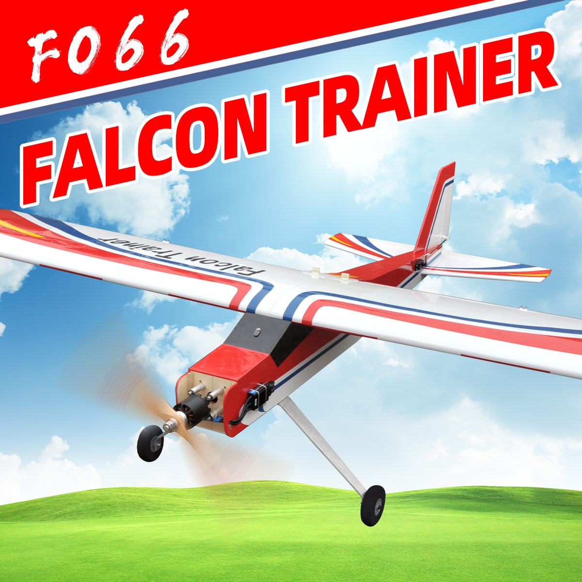 Falcon 73.2 inch/1860 mm 20CC Gas Powered RC Airplane Trainer Fixed ...
