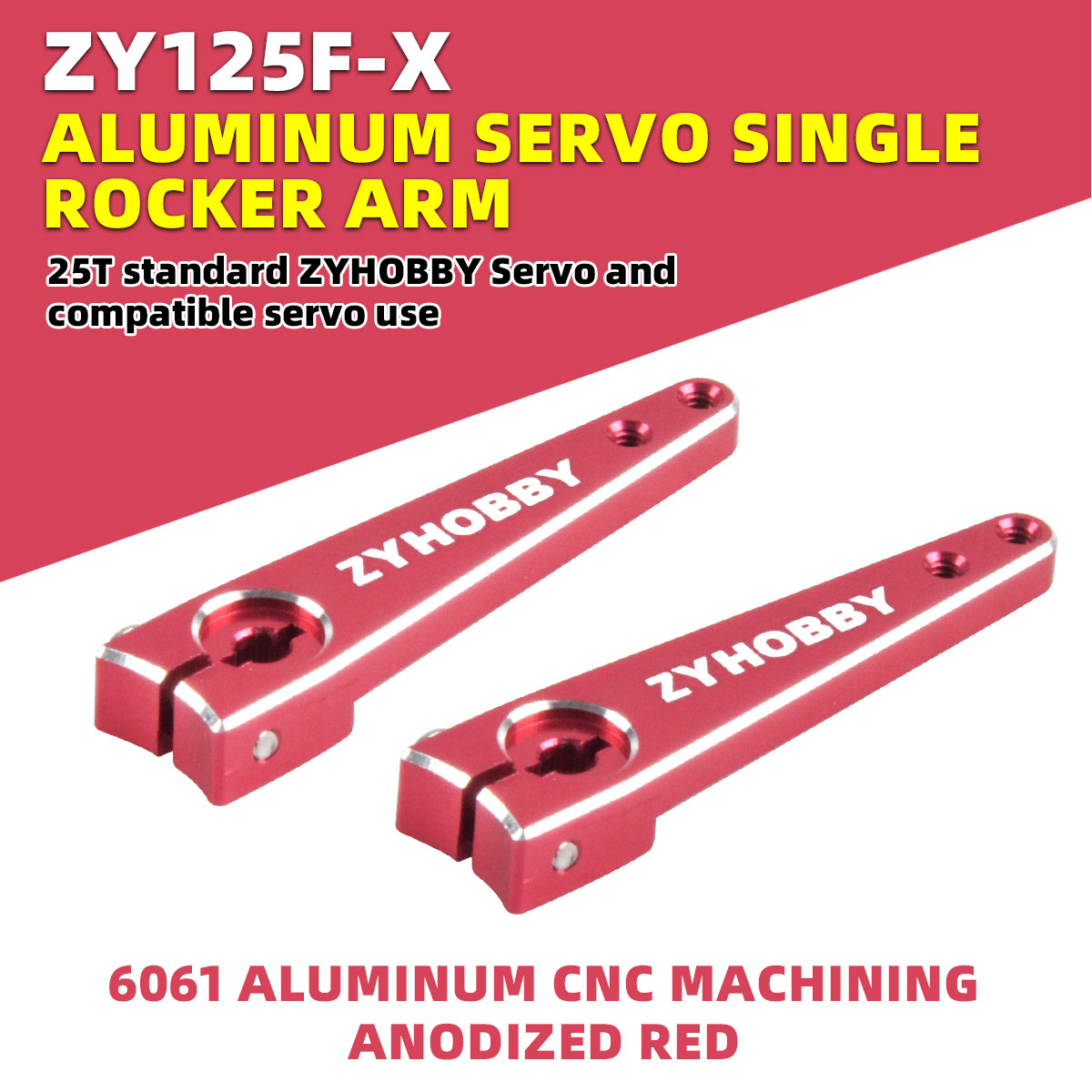 ZYHOBBY Aluminum Arm Servo Rocker Arm Gear Hole Steering 1/1.25 inch ...