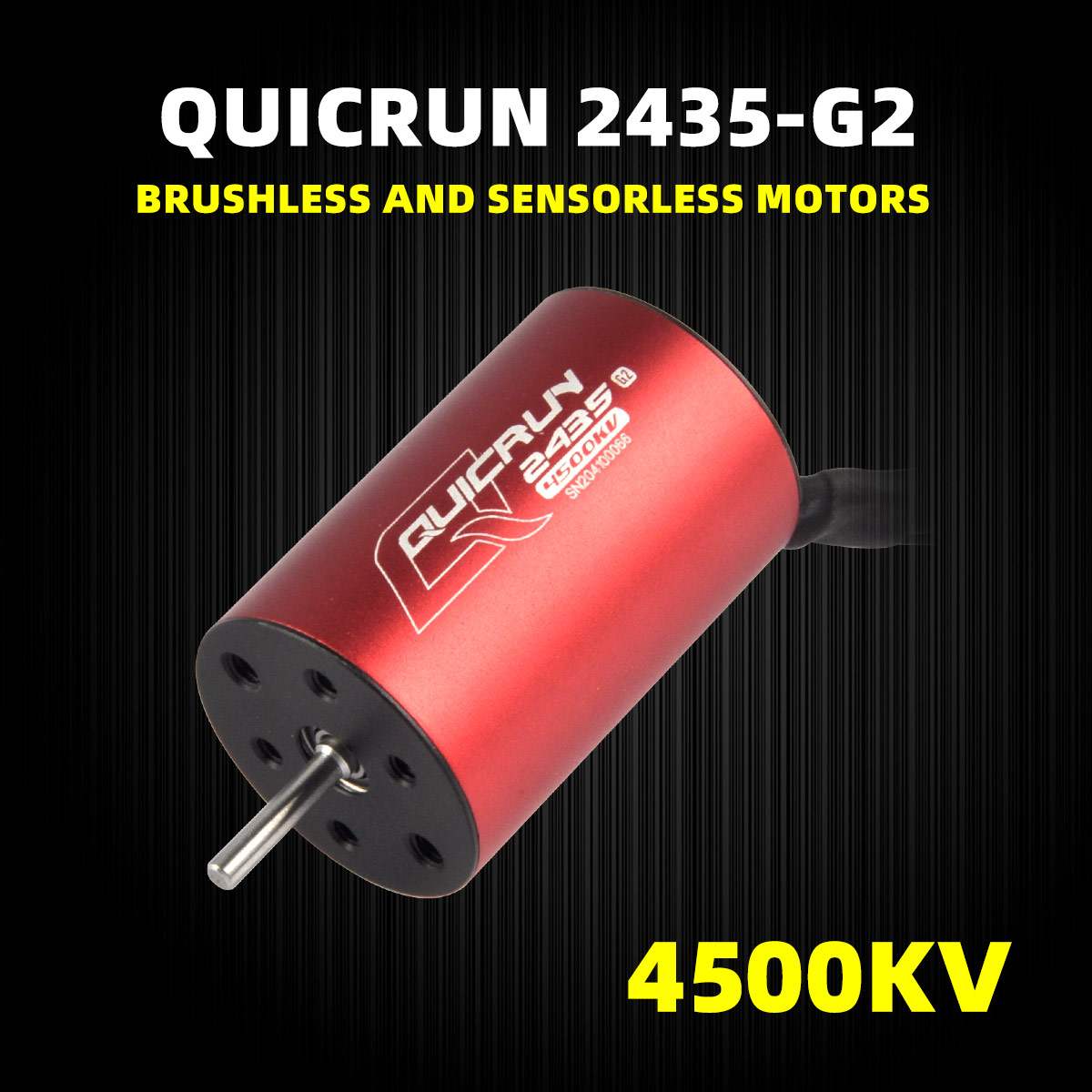 QuicRun 2435-G2 Brushless And Sensorless Motors 4500KV Red