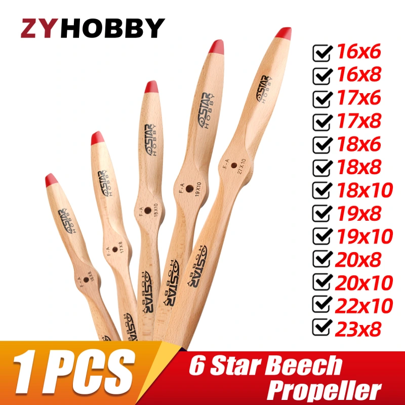 6Star Wooden Propeller 16inch to 20inch for Choose