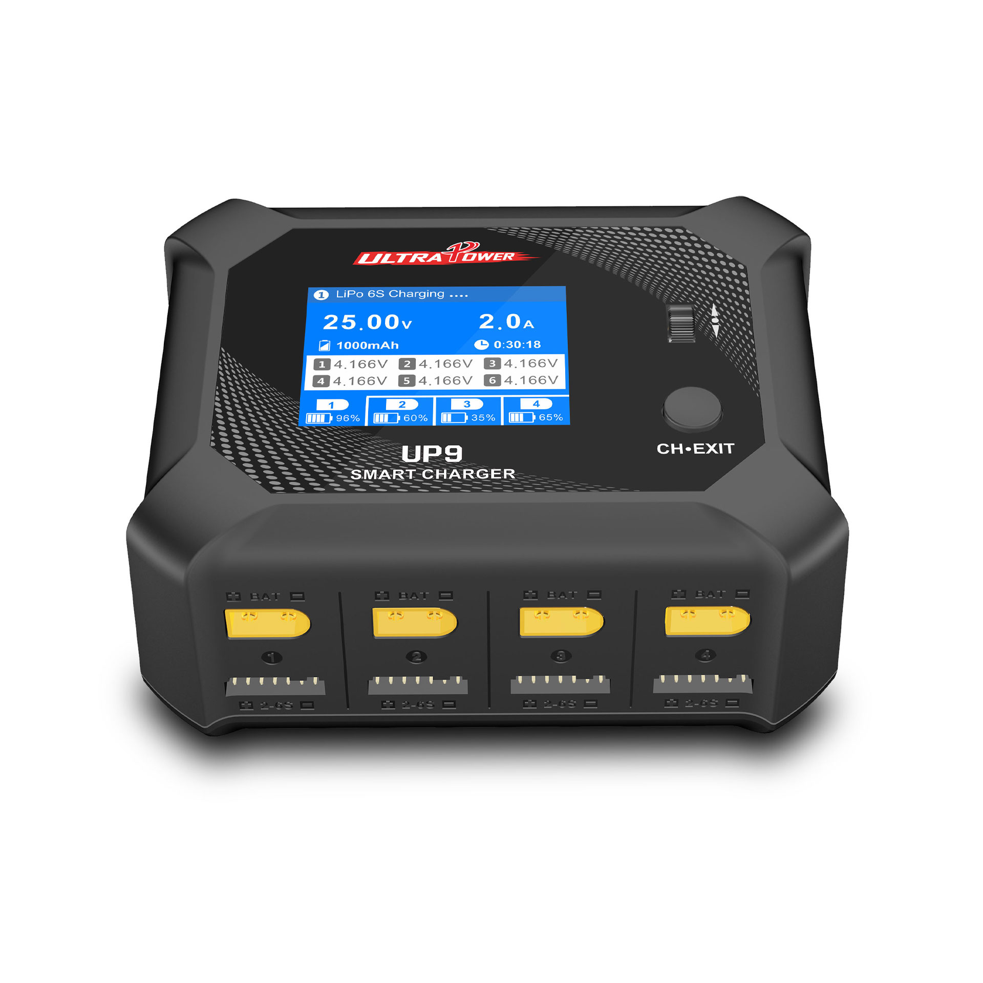 Ultra Power UP9 AC100W/DC200W Four Channels Smart Balance Charger ...