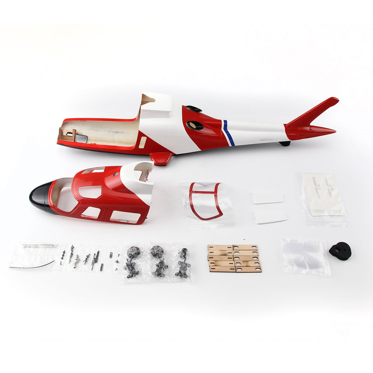 Roban Helicopter Fuselage 450 Size Pre-painted Fuselage A109 325mm for ...