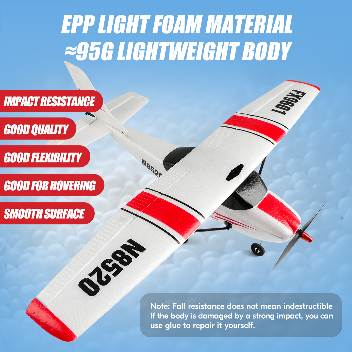 FX9601 4-Channel Oessna Remote Control Aircraft Intelligent Self ...