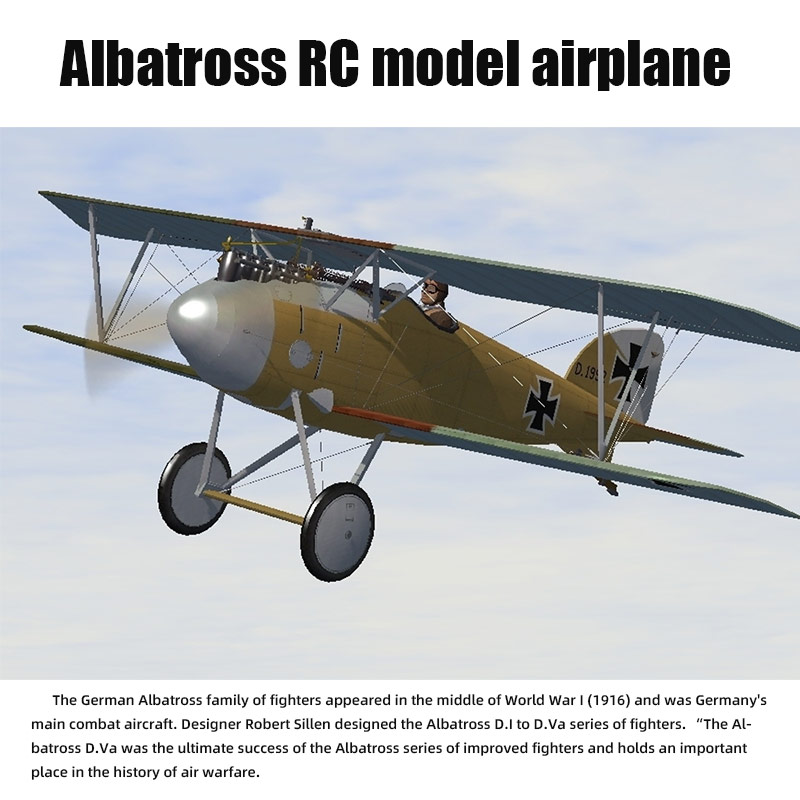 1.8-meter Albatross (AlbatrosDVa) fixed-wing model airplane ARF Version