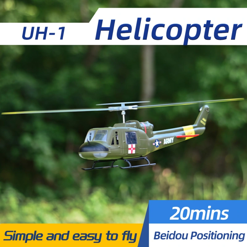 FLYWING UH-1 V4 Helicopter M10N GPS Hovering Module 10 Channel Transmitter