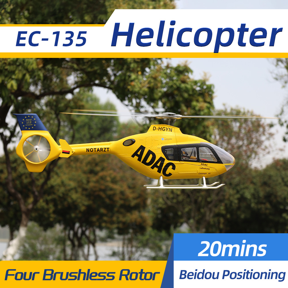 FLYWING EC-135 Helicopter M10N GPS Module H1 Syeterm 10 Channel ...