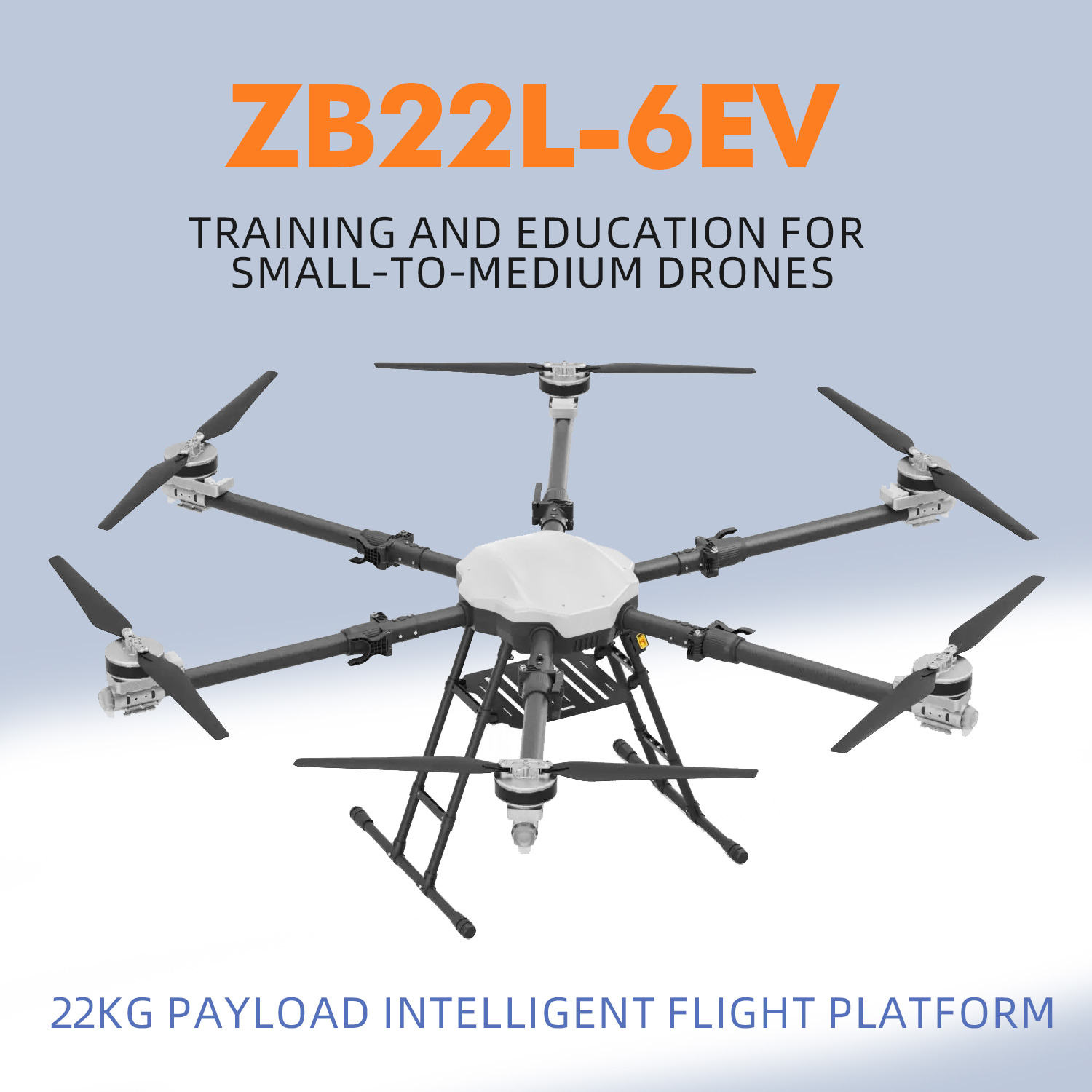 22KG Payload Training Machine Drone Frame UAV Frame With Hobbywing X9 ...